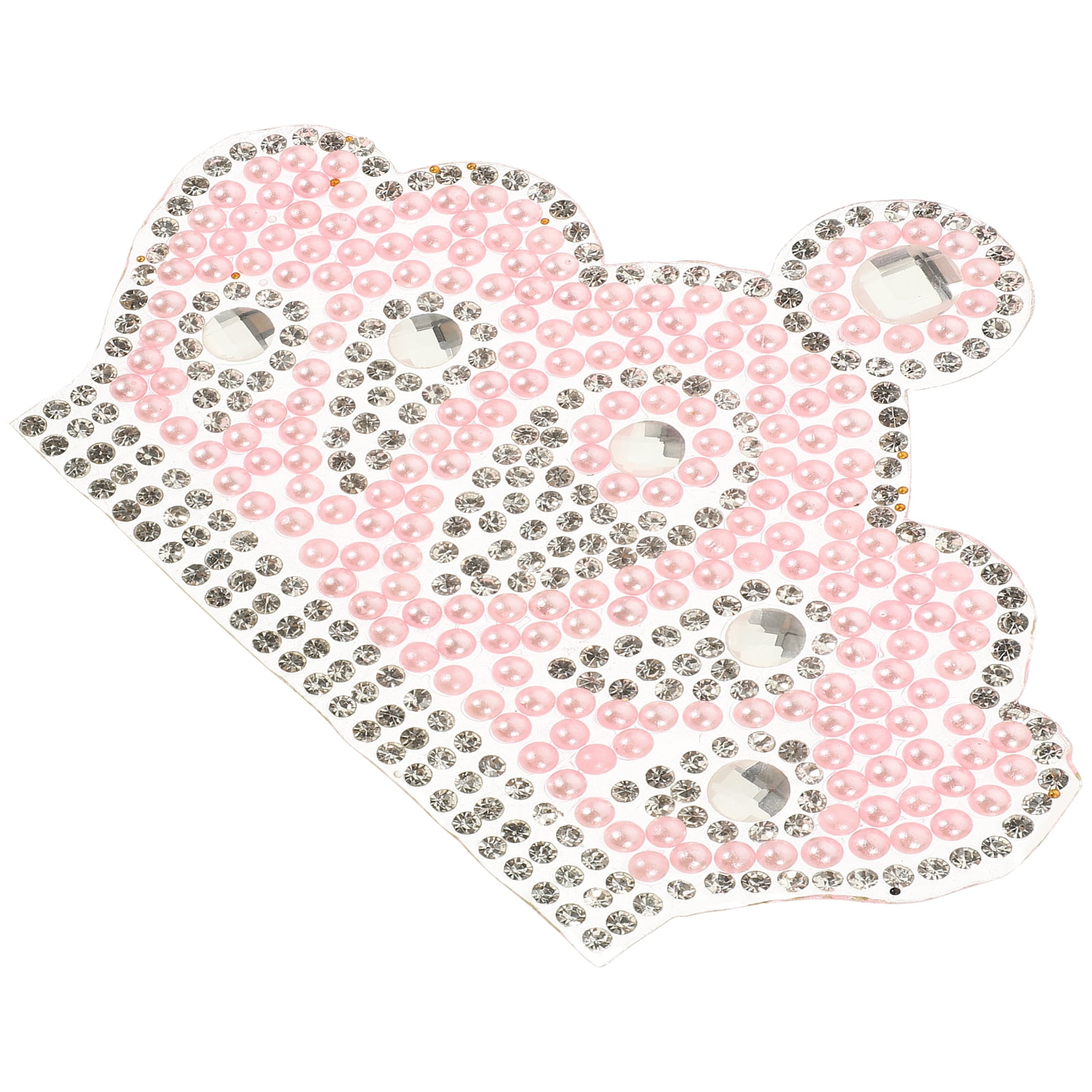 Crown Rhinestones Patch Appliques Sew Patches Cheer Chenille Pink ...