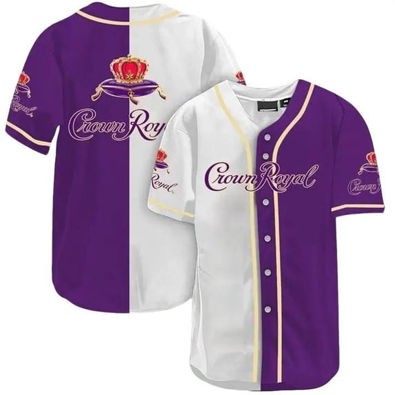 Crown Royal Baseball Jersey Button Down Jersey Jersey Summer - Walmart.com