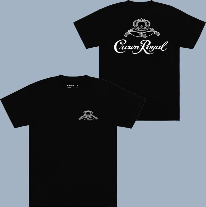 Crown Royal Black And White Logo T-shirt - 2 Side - Walmart.com