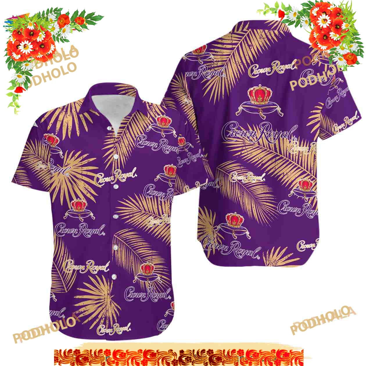 Crown Royal Funny Hawaiian Shirt, Crown Royal Summer Tropical Shirt For ...