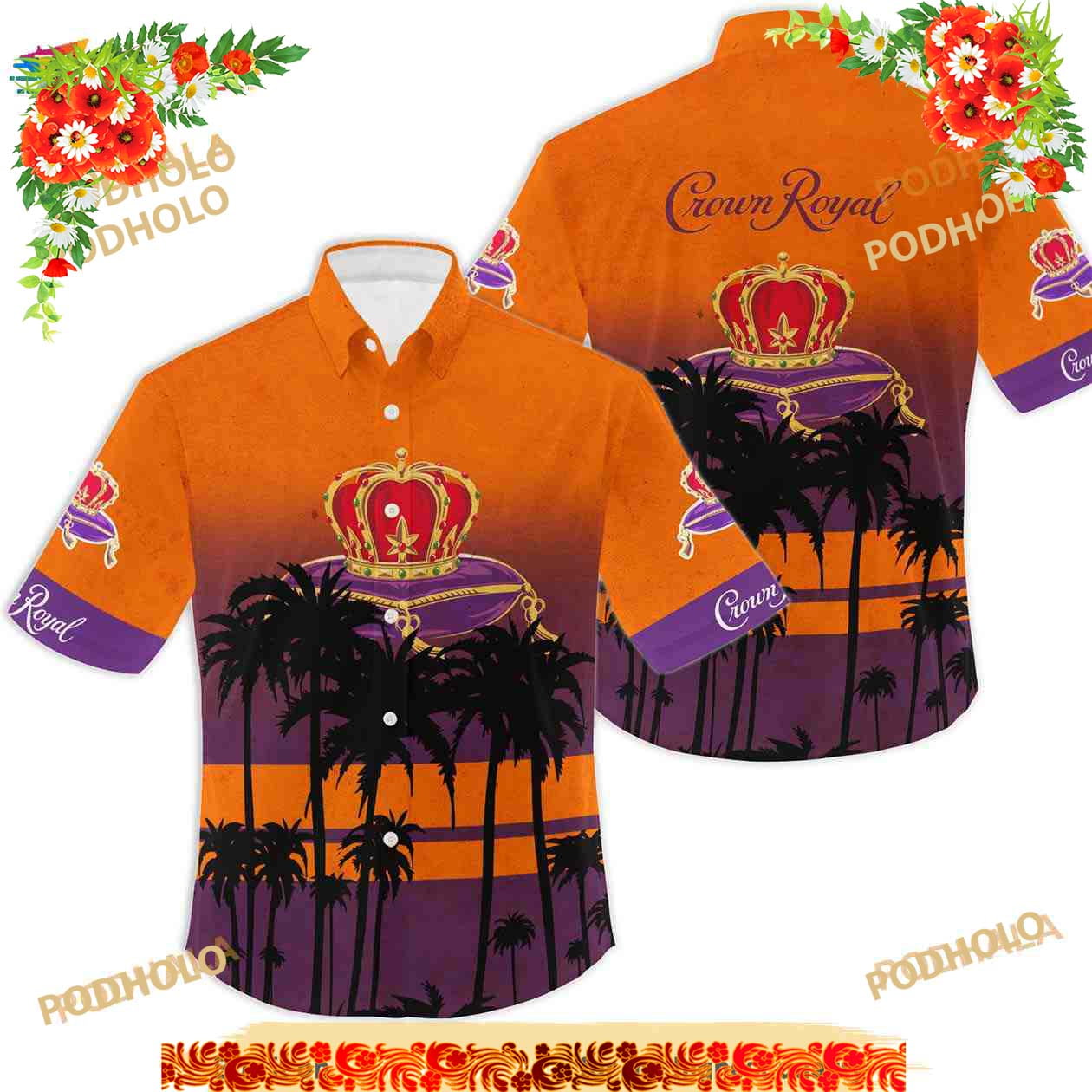 Crown Royal Hawaiian Aloha Shirt Lovers Gift Beach Shirt - Walmart.com