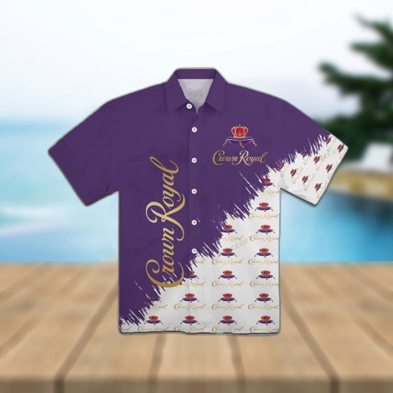 Crown Royal Logo Pattern Paradise Beer Hawaiian Shirt For Men And Women ...