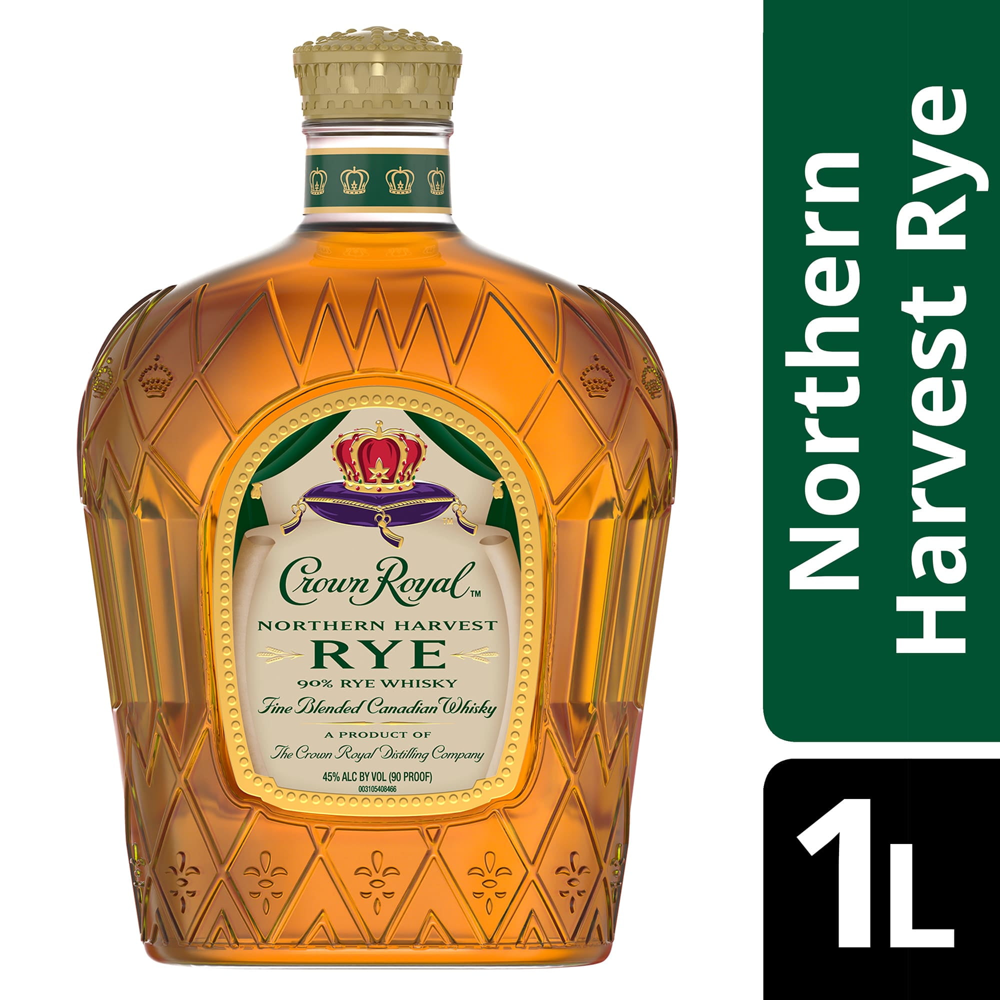 Crown Royal Northern Harvest Rye Blended Canadian Whisky, 1 L, 45% ABV ...