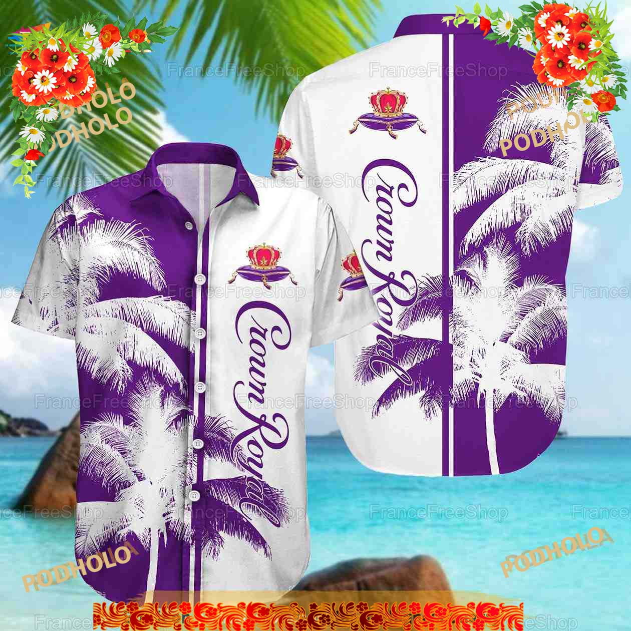 Crown Royal Outfits For Men 2 Piece Sets, Crown Royal Funny Hawaiian ...