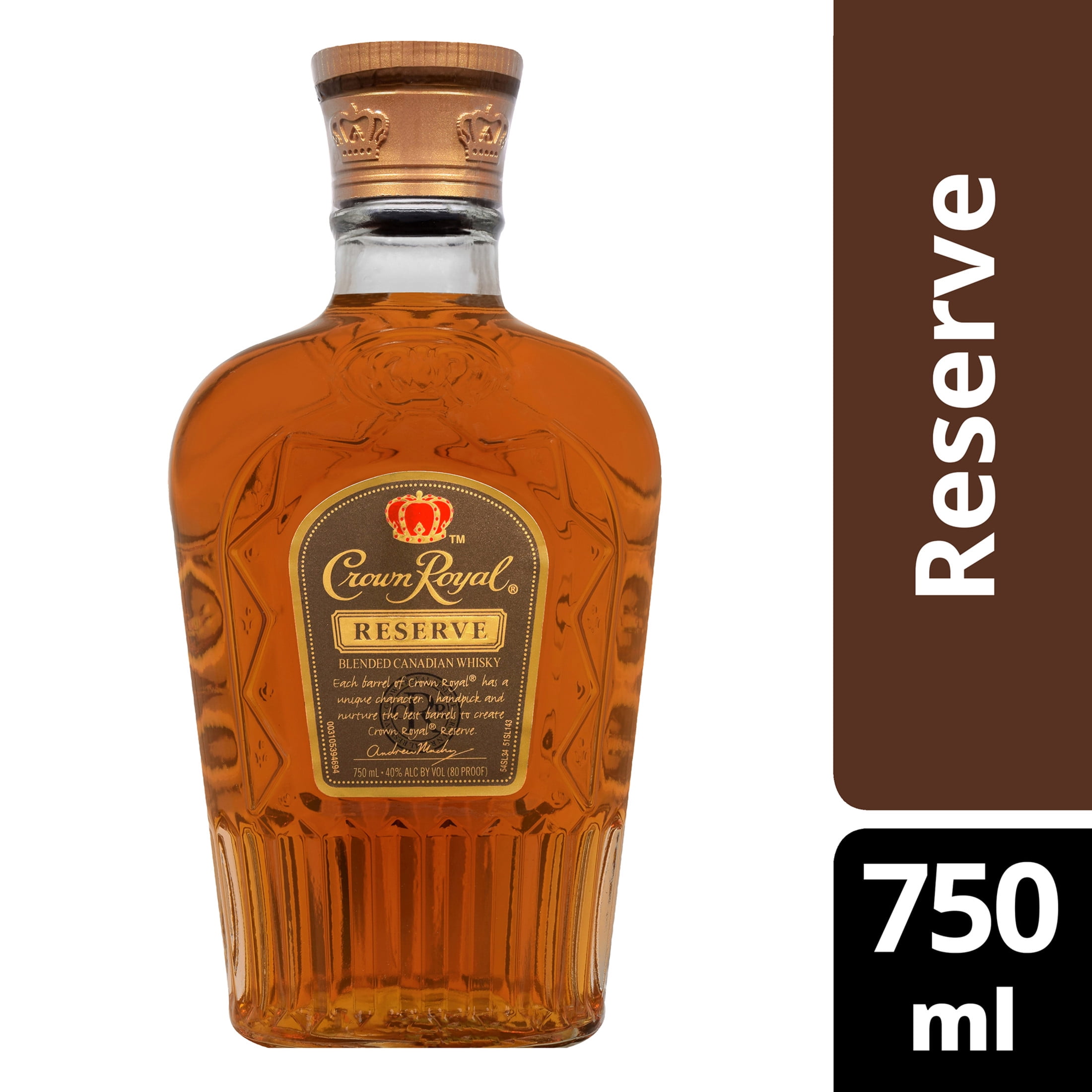 Crown Royal Reserve Blended Canadian Whisky, 750 mL, 40% ABV - Walmart.com