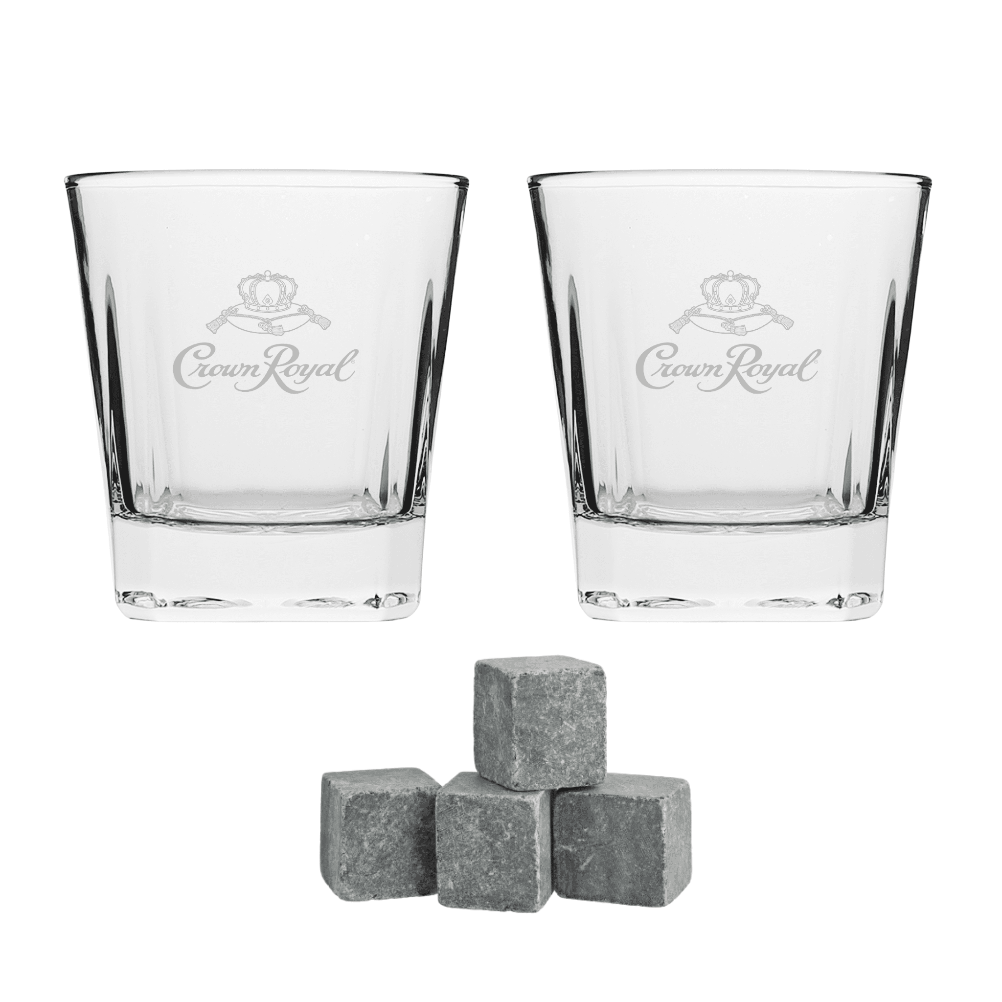 Lord‚Äôs Rocks Crown Royal Whiskey Glass Set with 4 Chilling Stones | 2 ...