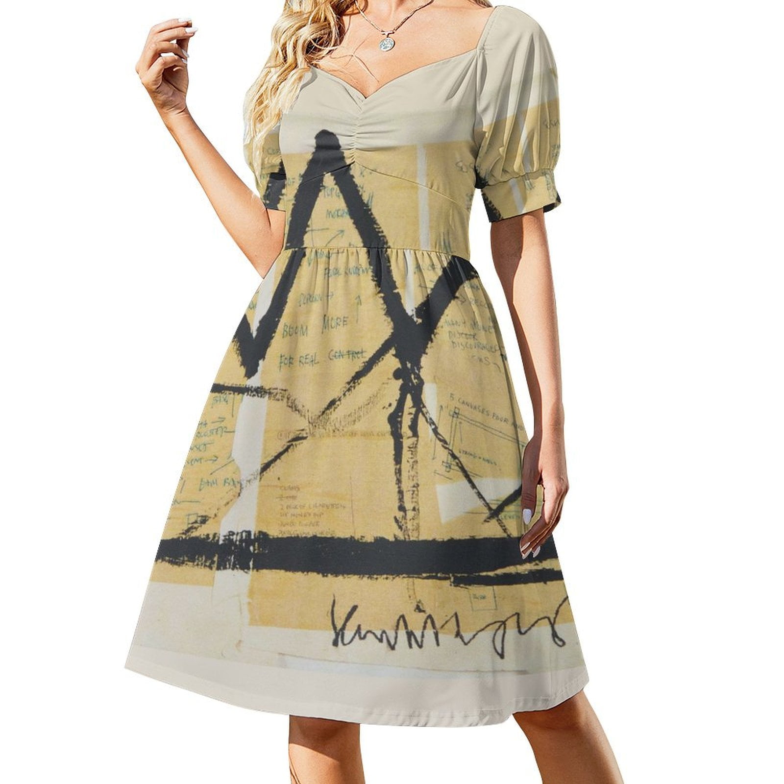 Crown Short Sleeve Dress Clothes Women's Summer Dress Elegant Dress ...