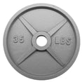 Crown Sporting Goods 35 Lbs. Olympic Style Iron Weight Plate - Walmart.com