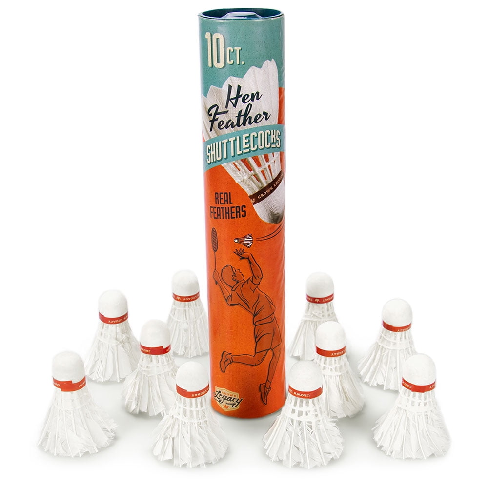 Crown Sporting Goods Hen Feather Shuttlecocks 10-pack | Ten Genuine ...