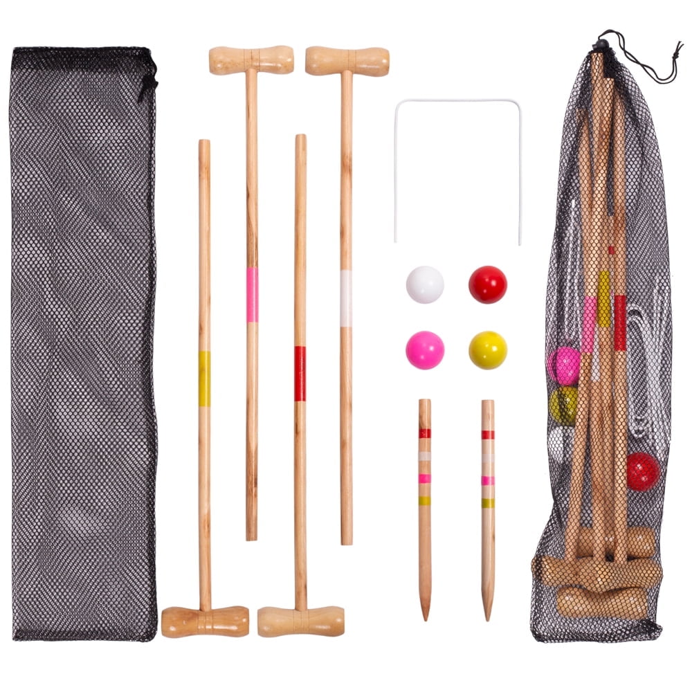 Crown Sporting Goods Kids Croquet Set for 4-Players | Classic Outdoor ...