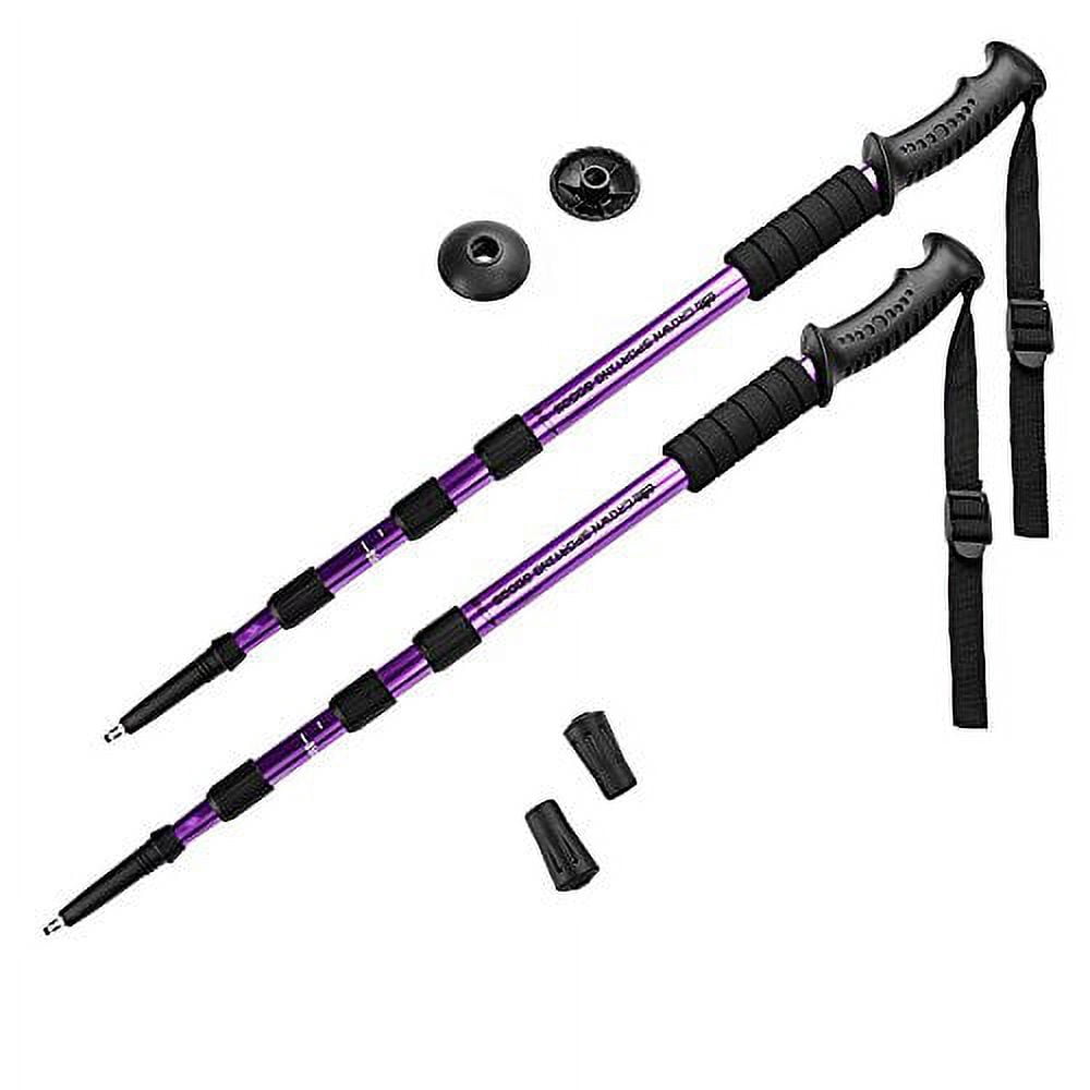 Adjustable Shock-absorbent Hiking Poles Lightweight Aluminum Crown ...
