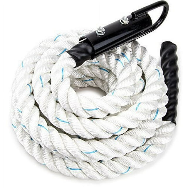 Crown Sporting Goods White Poly Dac Gym Climbing Rope, Knotless, 12 ...