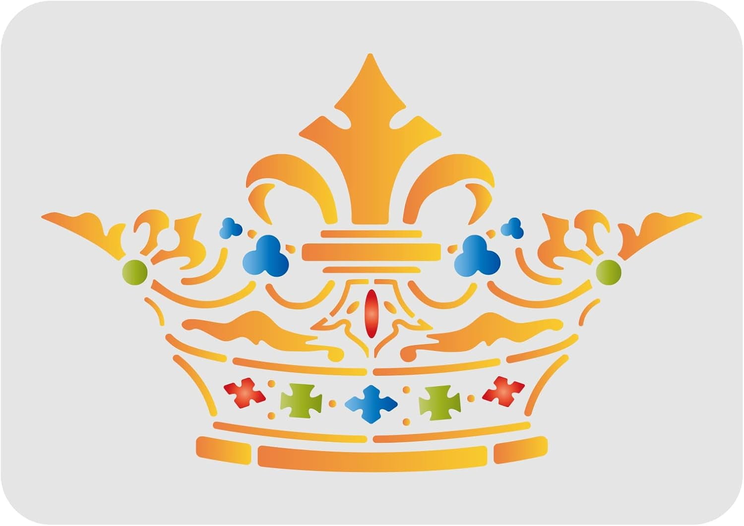 Crown Stencils Template 11.6x8.3 inch Plastic Crown Pattern Drawing ...