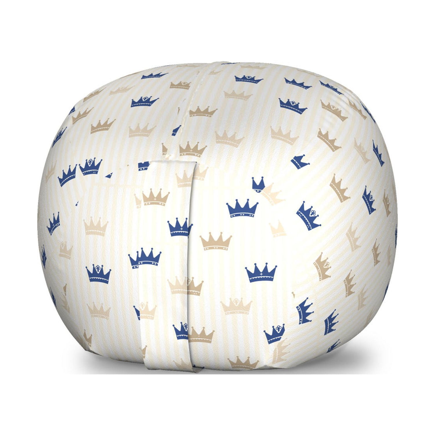 Crown Storage Toy Bag Chair, Royalty Coronet Pattern on Soft Toned ...