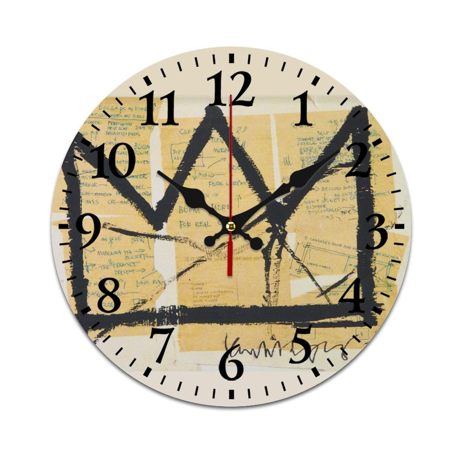 Crown Wall Clock Modern Design Clocks Wall Hanging Home Office School ...
