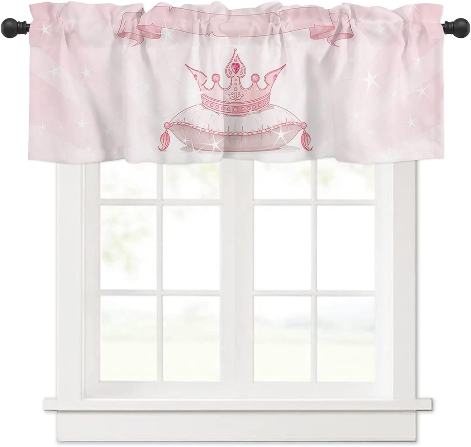 Crown Window Curtain Valance for Kitchen Windows/Bathroom/Living Room ...