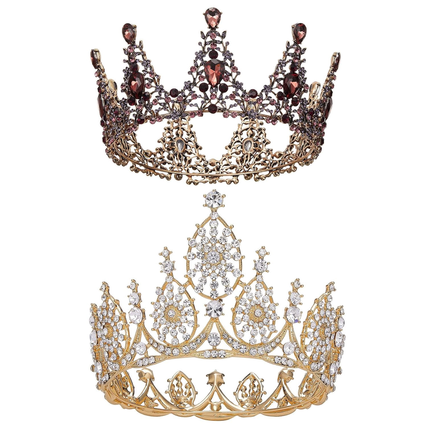 Crown for Women, Baroque Queen Crown - Crystal Tiara Headband for ...