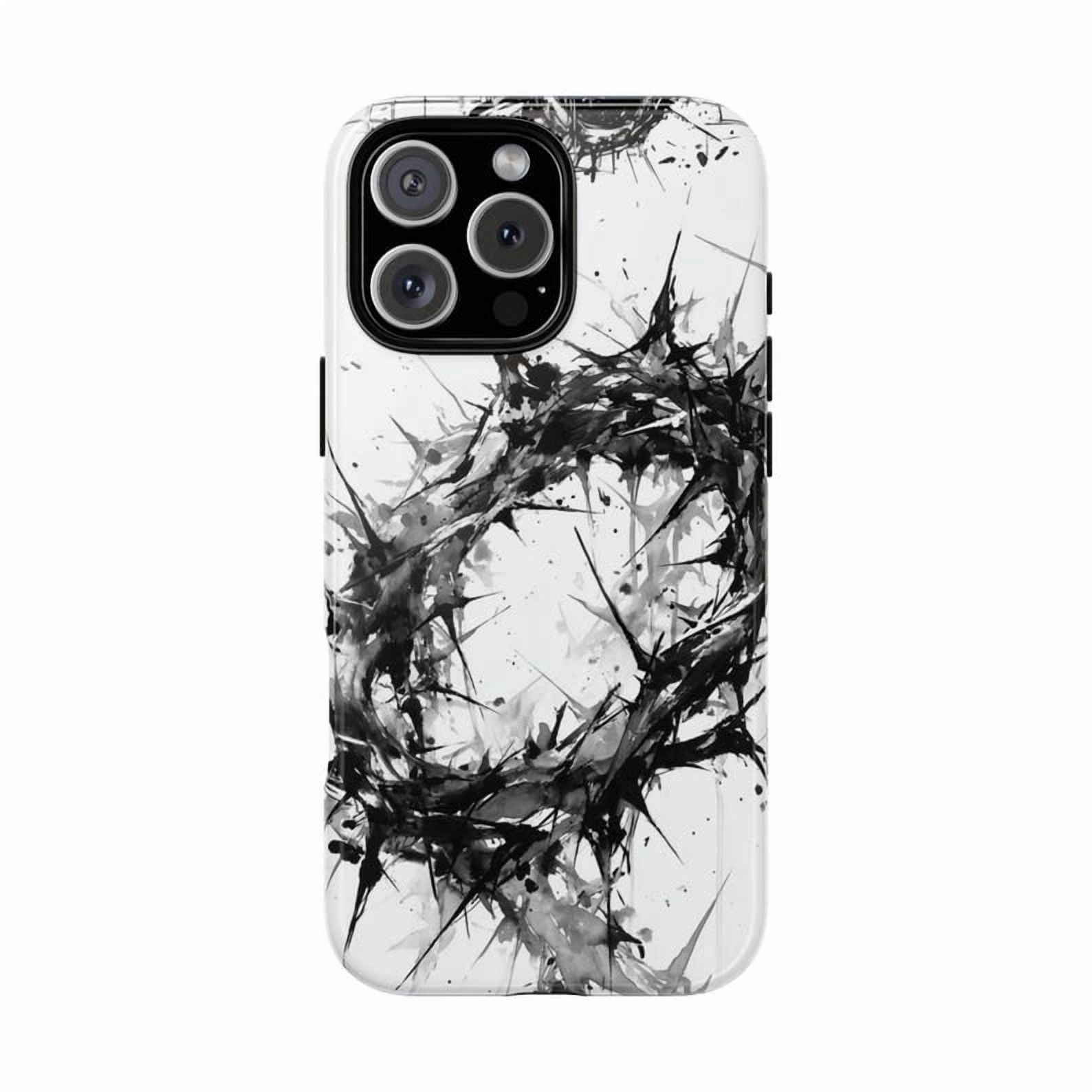 Crown of Thorns Black Ink Watercolor Christian Symbol Case with iPhone ...