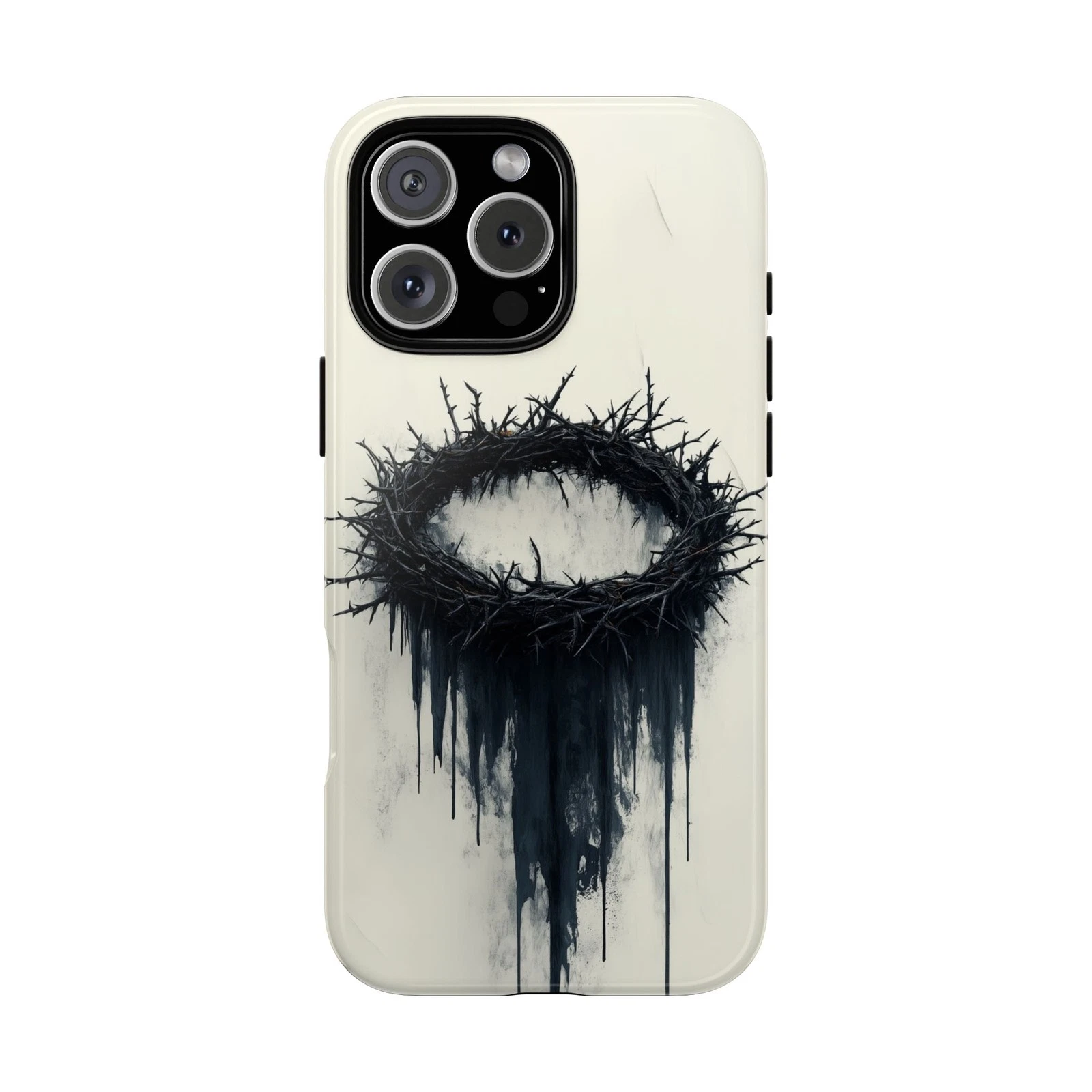 Crown of Thorns Ink Drip Abstract Art Case for iPhone 17 to 11 Pro Max ...