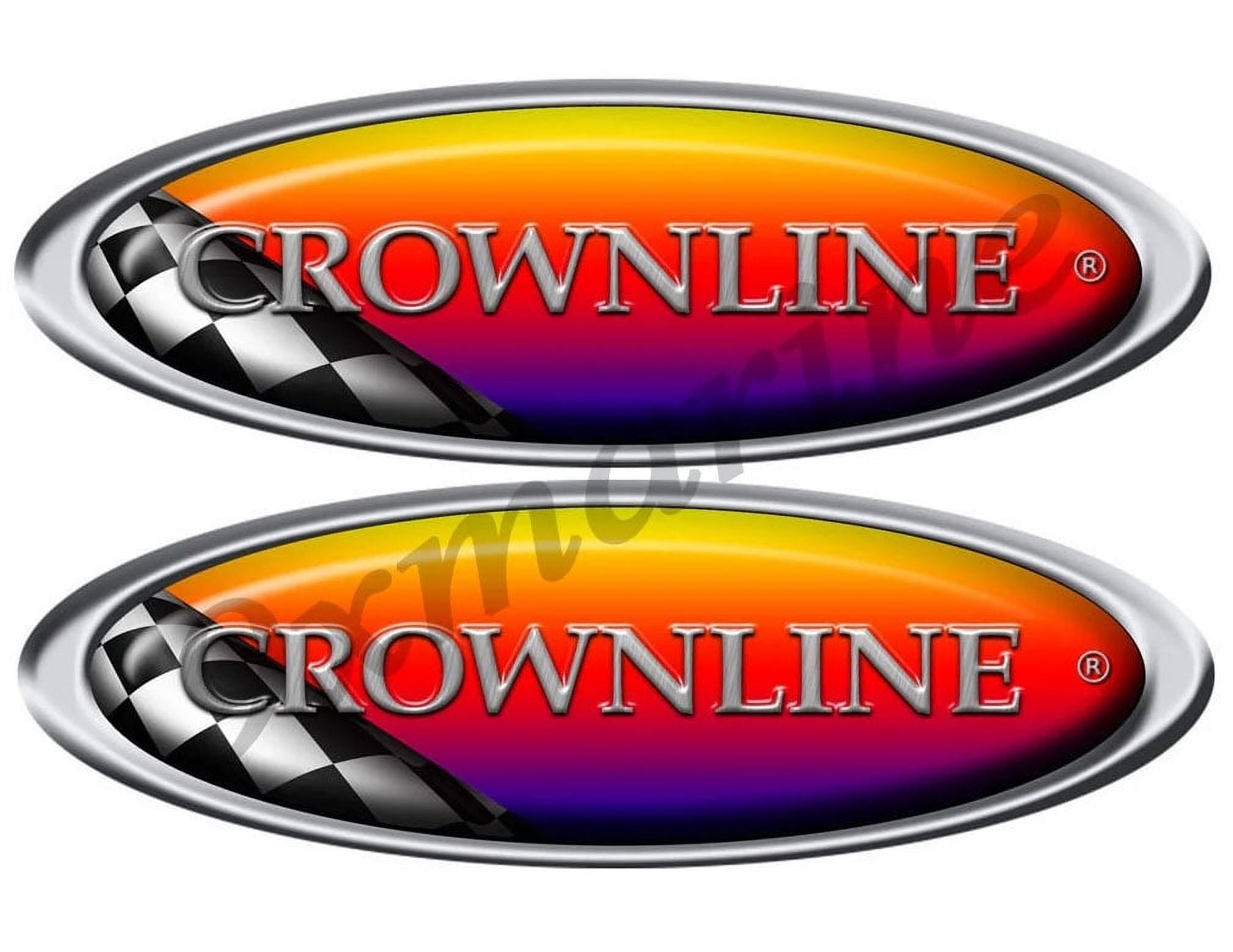 CrownLine Boat Remastered Oval Race Stickers 10" inches long each ...