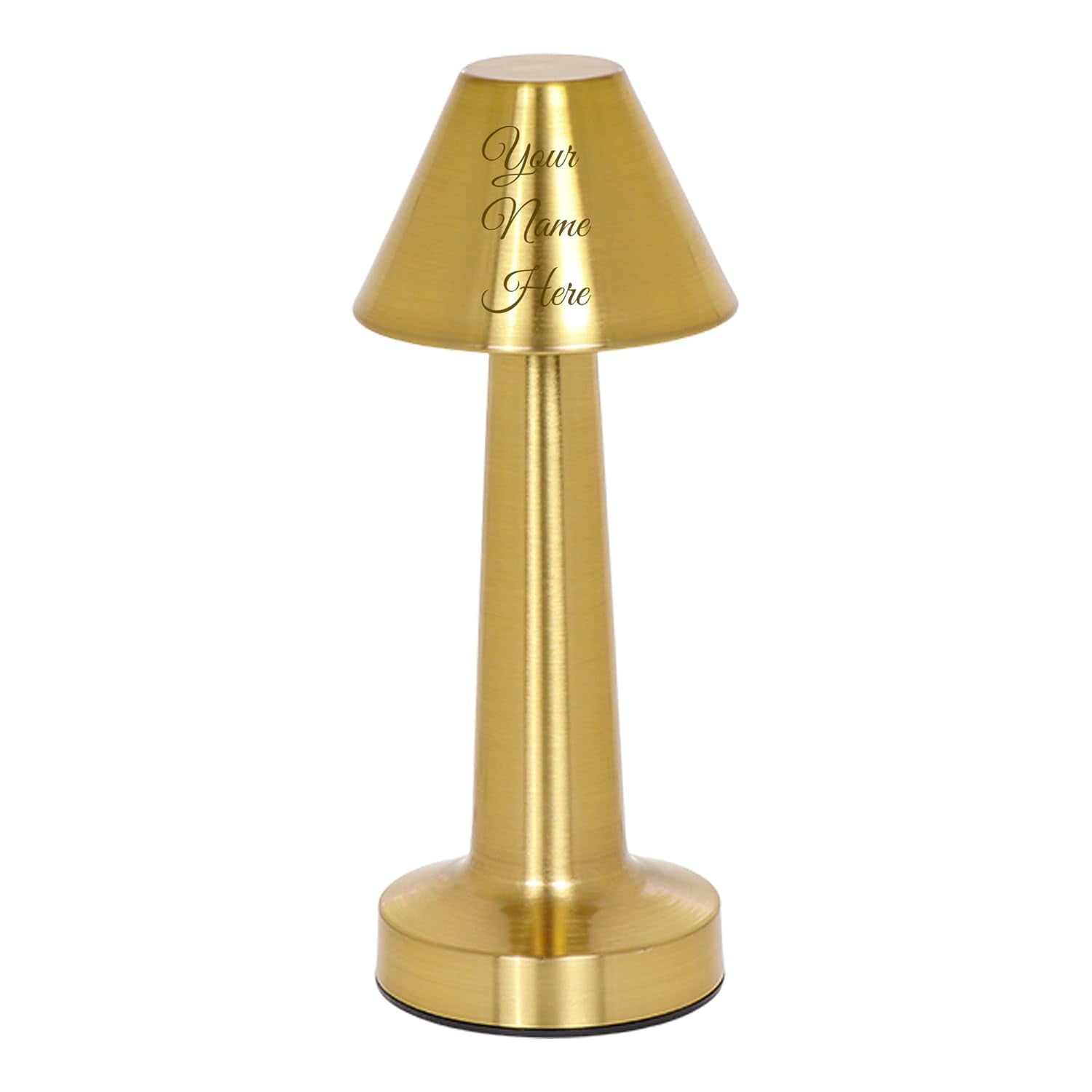 CrownLit Personalised Touch Desk Lamp Metal Gold Finish Customisable ...