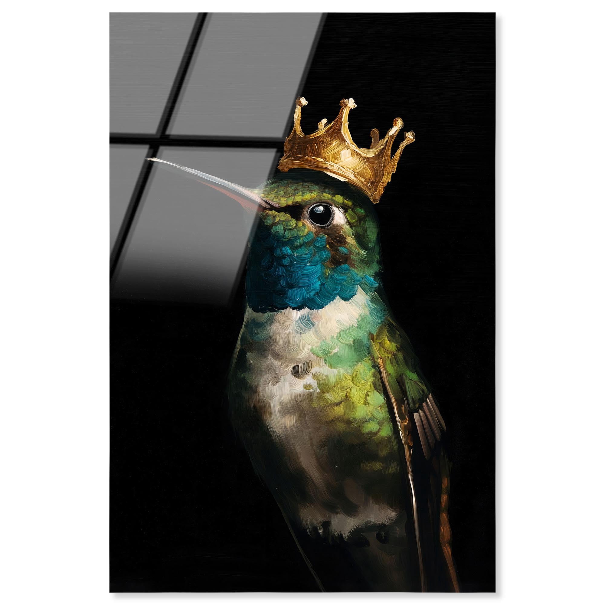 Crowned Azure Bird I Acrylic Bird Wall Art by Art Remedy, Ready to Hang ...