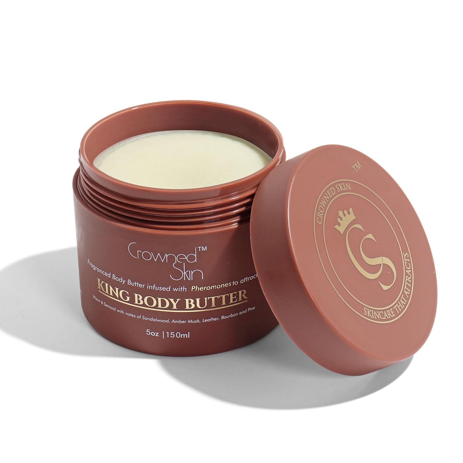 Crowned Skin Body Butter for Men, Sandalwood & Leather Scent ...