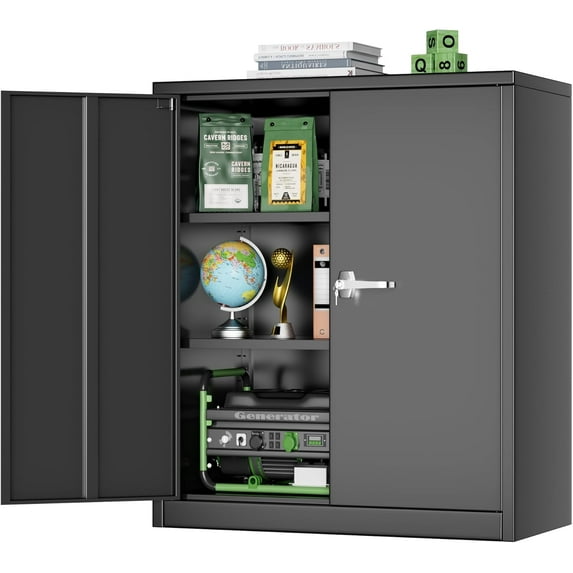 Crownland 36" Metal Office Storage Locking Cabinet, Lockable Garage ...