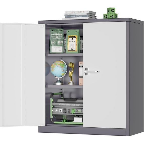 Crownland 36" Metal Office Storage Locking Cabinet, Lockable Garage ...