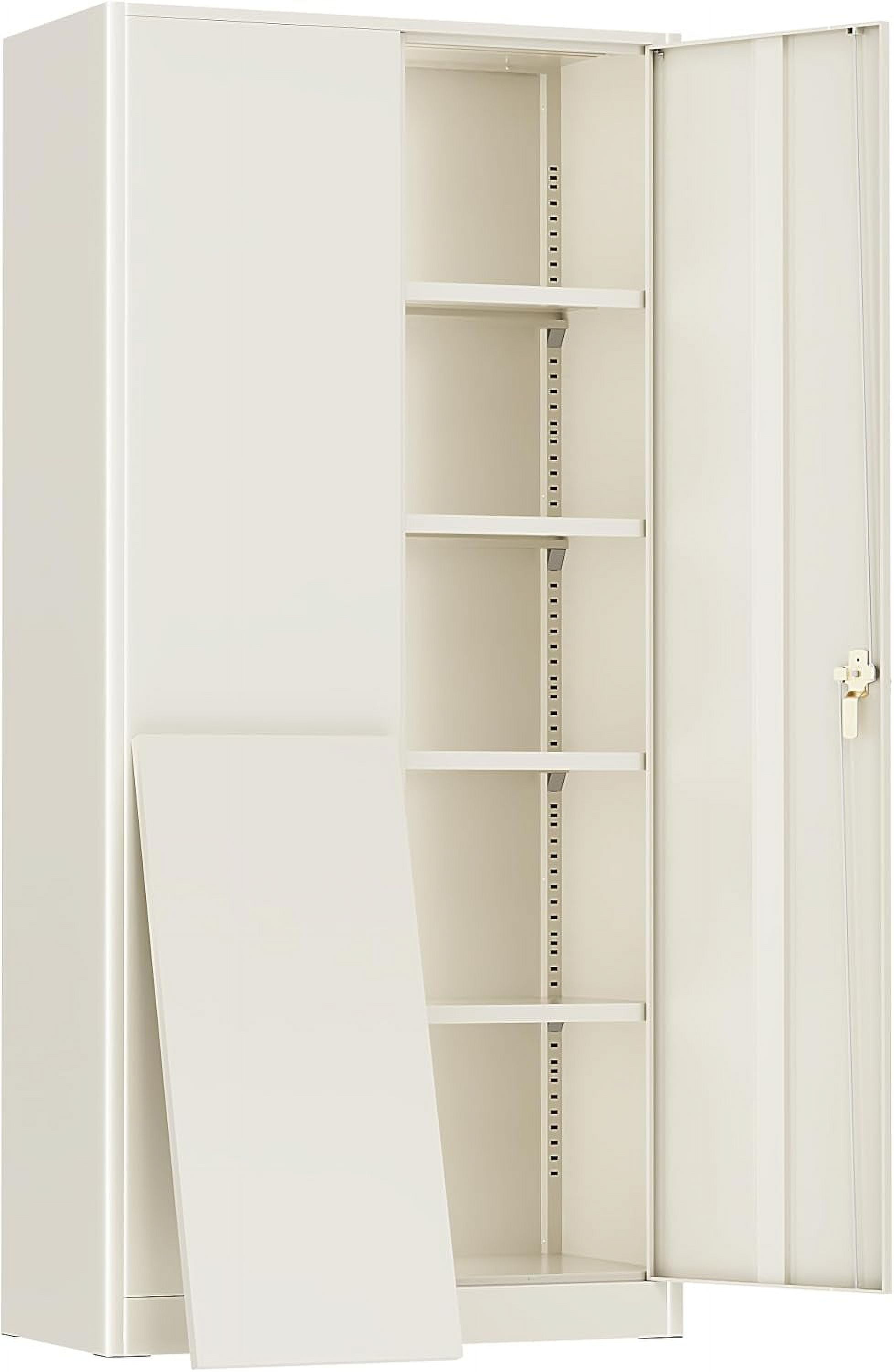 Crownland 72" Metal Office Storage Locking Cabinet, Lockable Garage ...