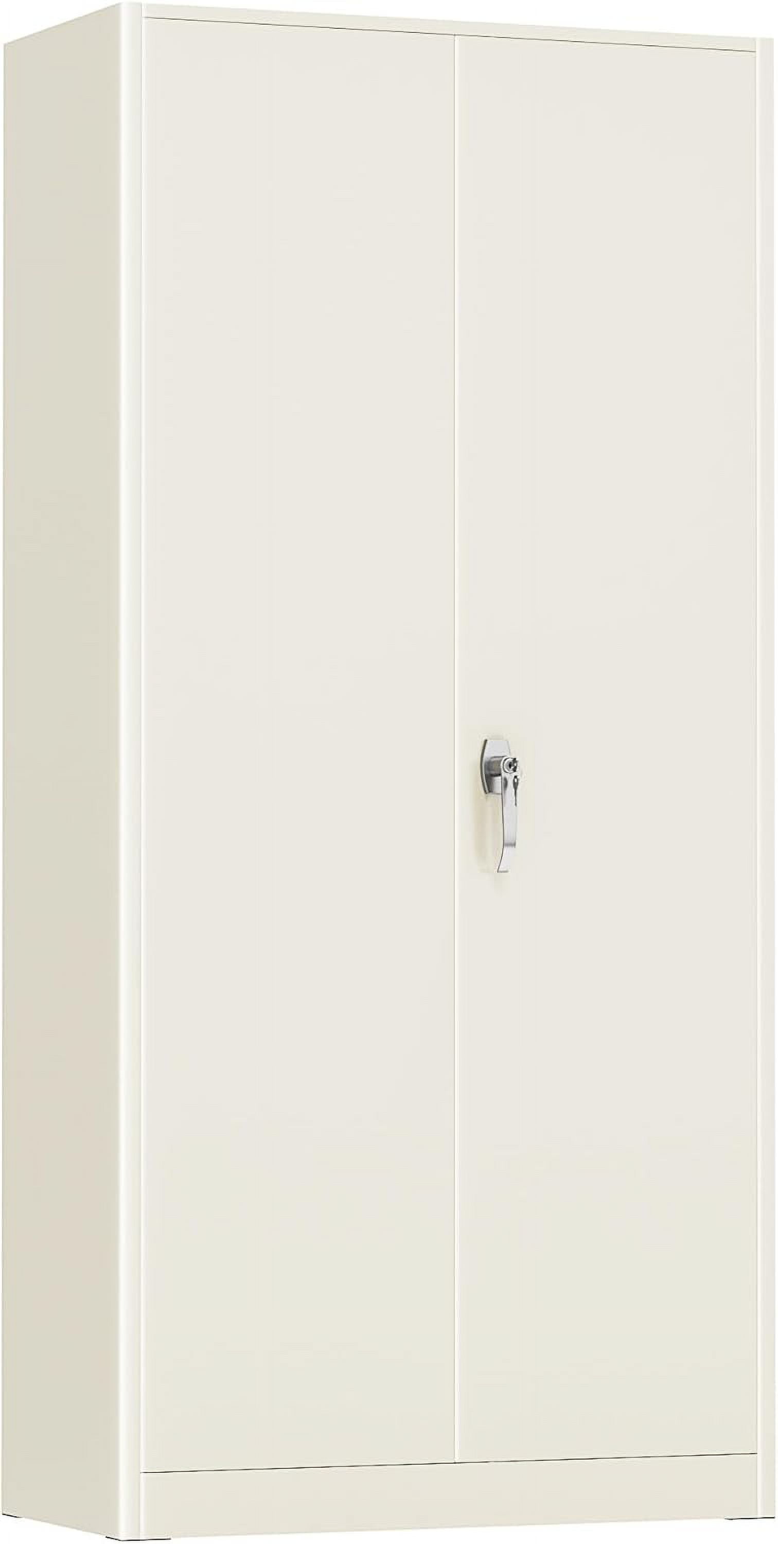 Crownland 72” Metal Storage Cabinet, Lockable Garage Storage Cabinets ...