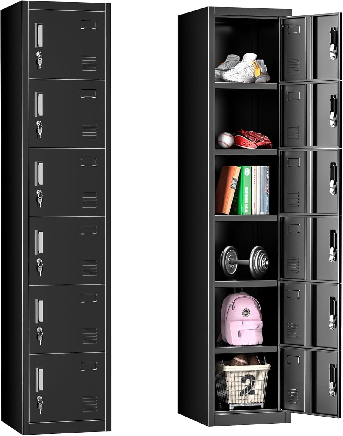Crownland Metal Locker Storage Cabinet with 9Doors,Storage Locker for ...