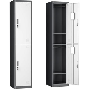 IKIMI 9-Door Metal Storage Lockers for Employee, Black Storage Cabinet ...