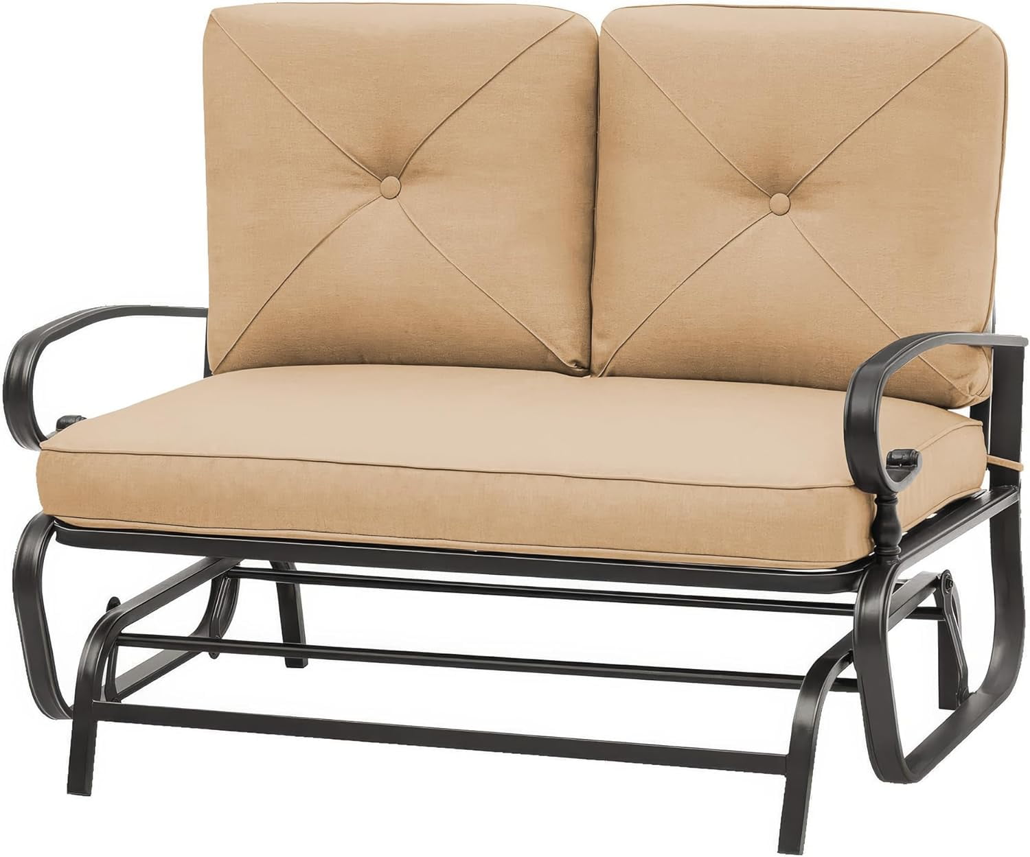 Crownland Outdoor Patio Glider Chair, Rocking Glider Bench for 2 Person ...