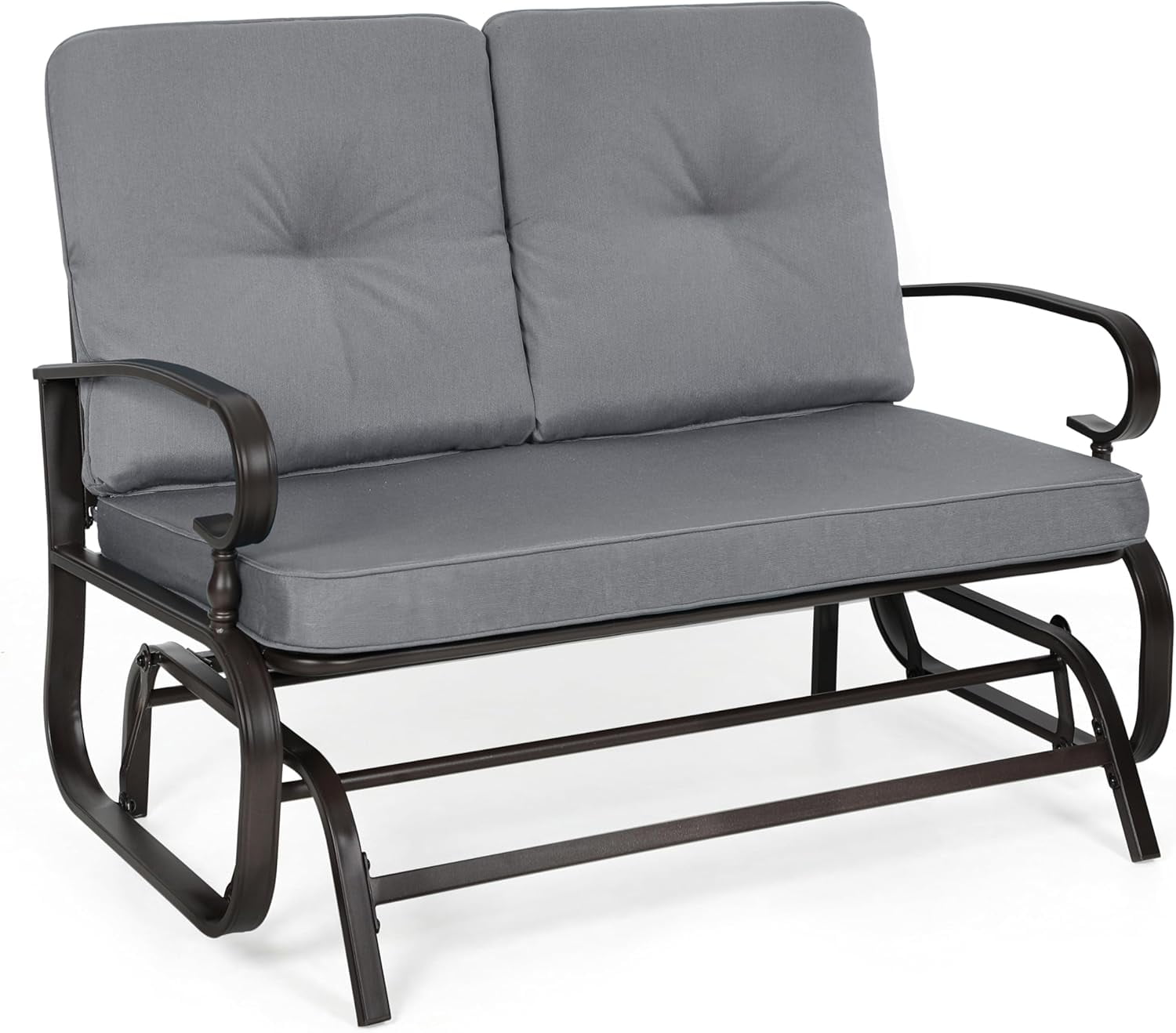 Crownland Outdoor Patio Textilene Glider Chair, Rocking Glider Bench ...