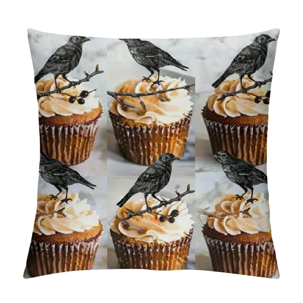 Crows Cupcake Toppers Black Glitter Crows Themed Cupcake Toppers ...