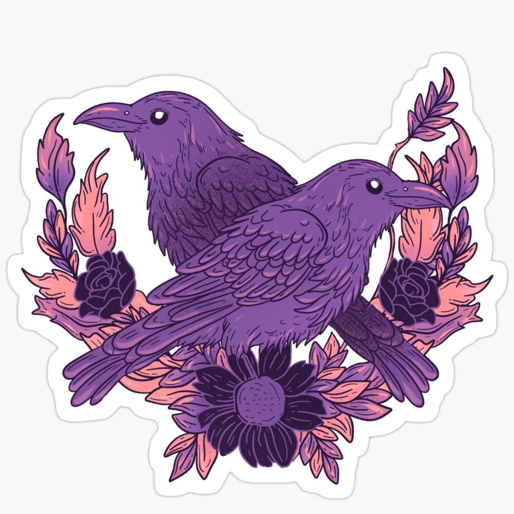 Crows Sticker Phone Decal Water Bottle Stickers Car Decals, Laptop ...
