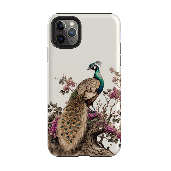 Crowther Peacock Vintage Bird Phone Case for iPhone 16 15 14 13 12 11 ...