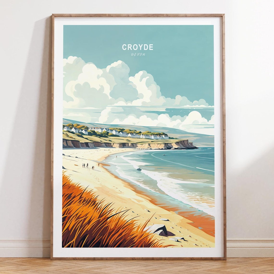 Croyde Devon Poster, England Travel Wall Art, Croyde Devon Print ...