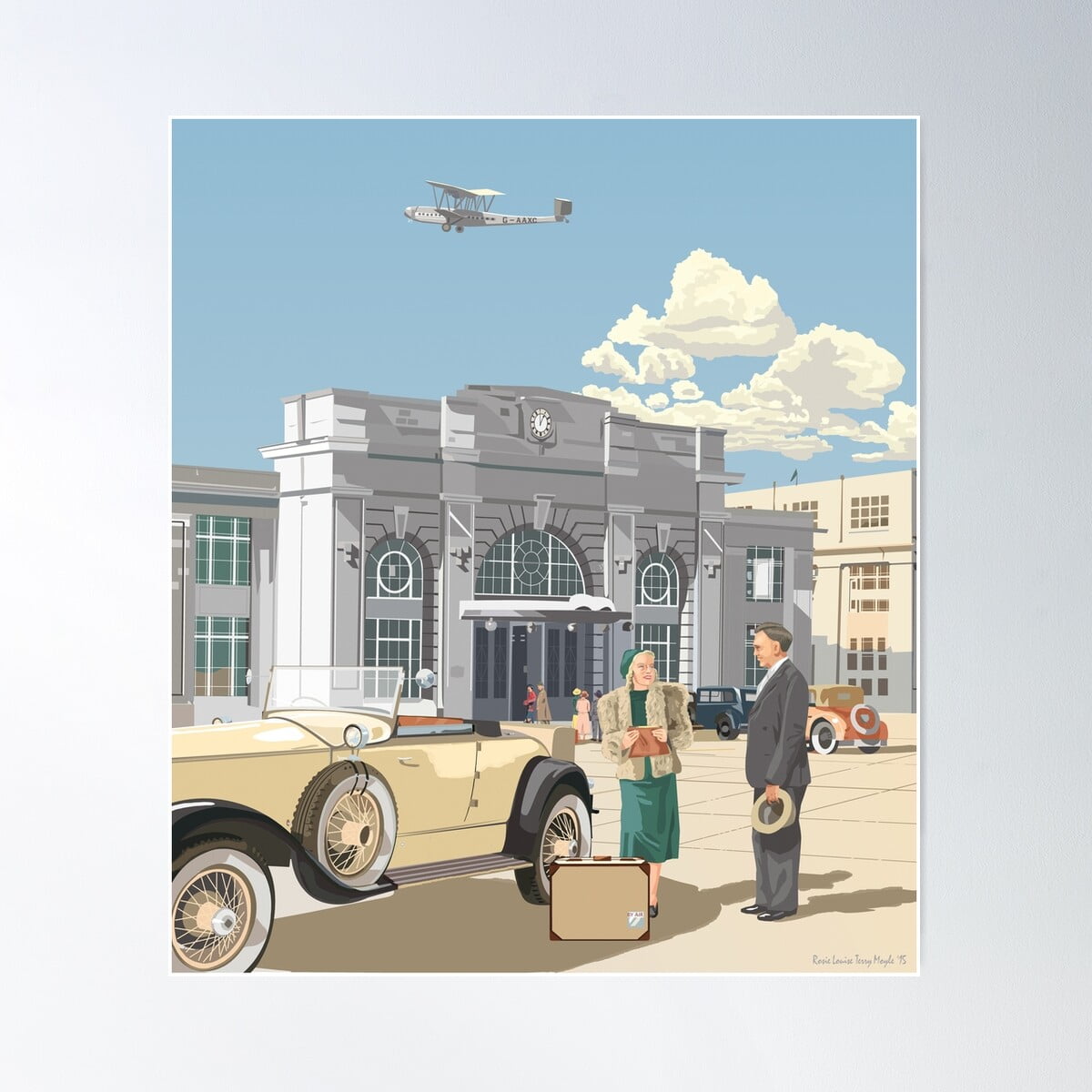 Croydon Aerodrome, 1932 Poster Wall Art, Modern Wall Decor For Living ...