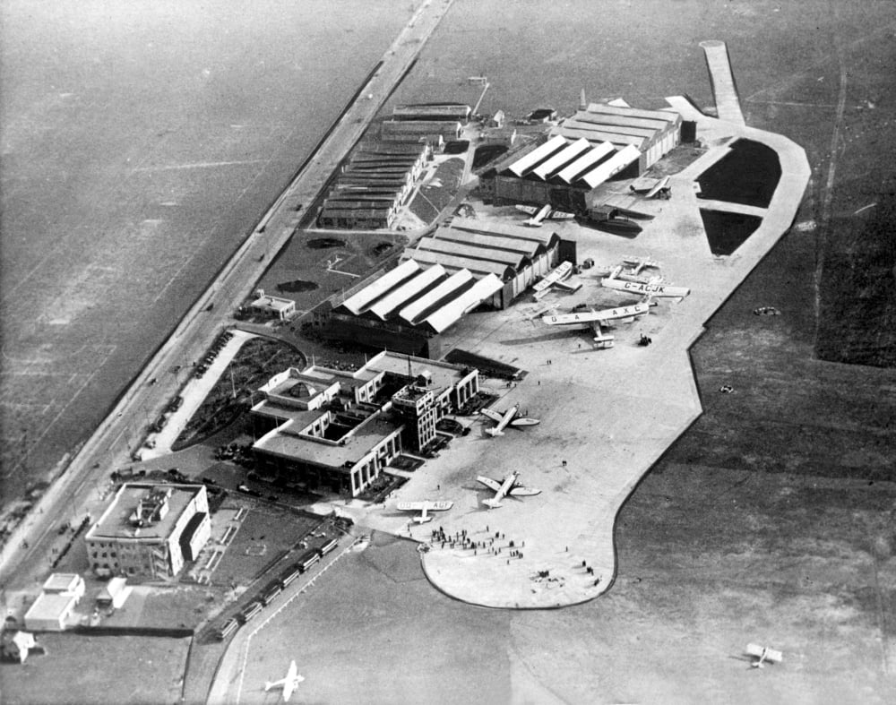Croydon Airport In England (1940).. Courtesy Csu Archives Everett ...