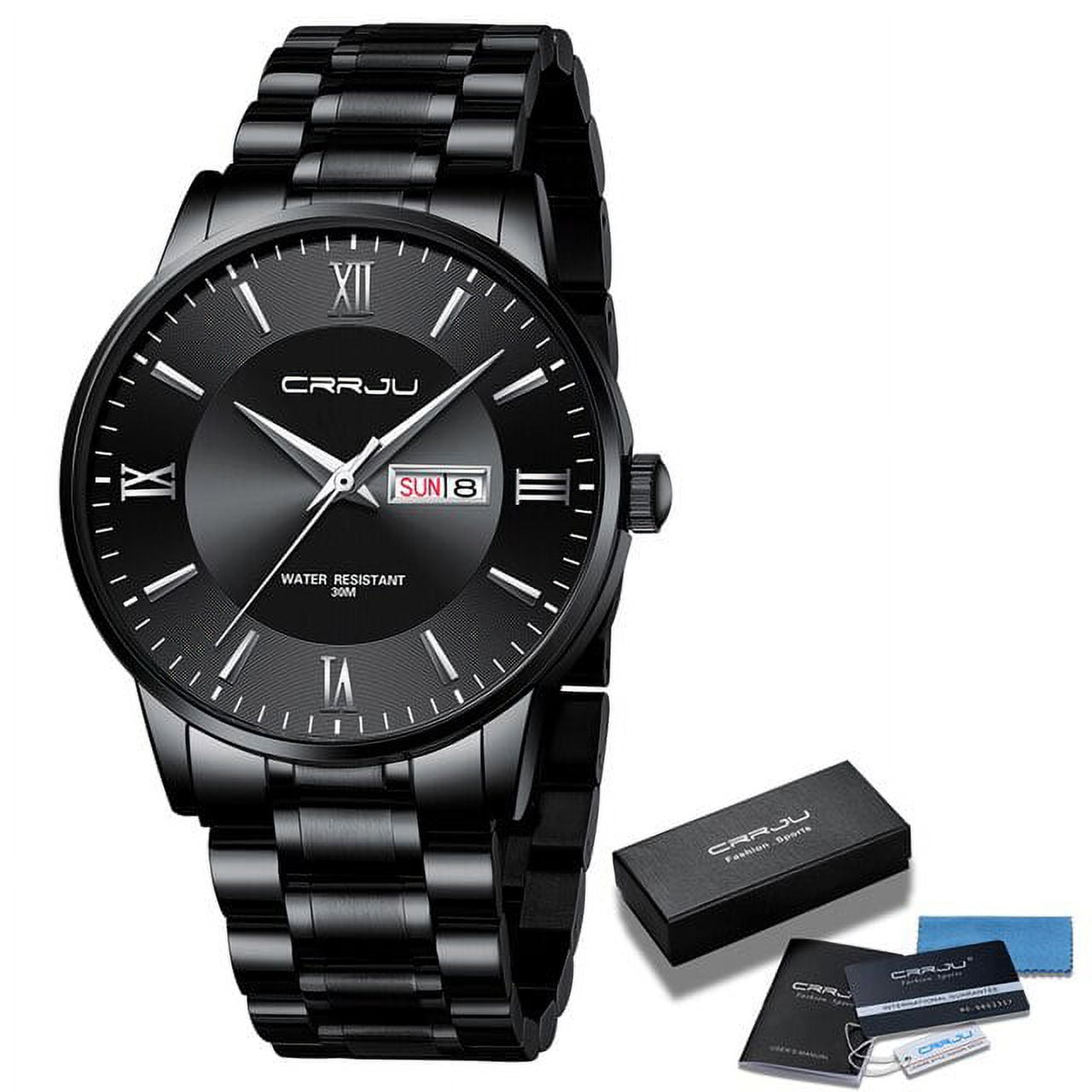 Crrju Mens Watch Classic Stainless Steel Watches For Men,business Men's Wrist Watches Analog ...