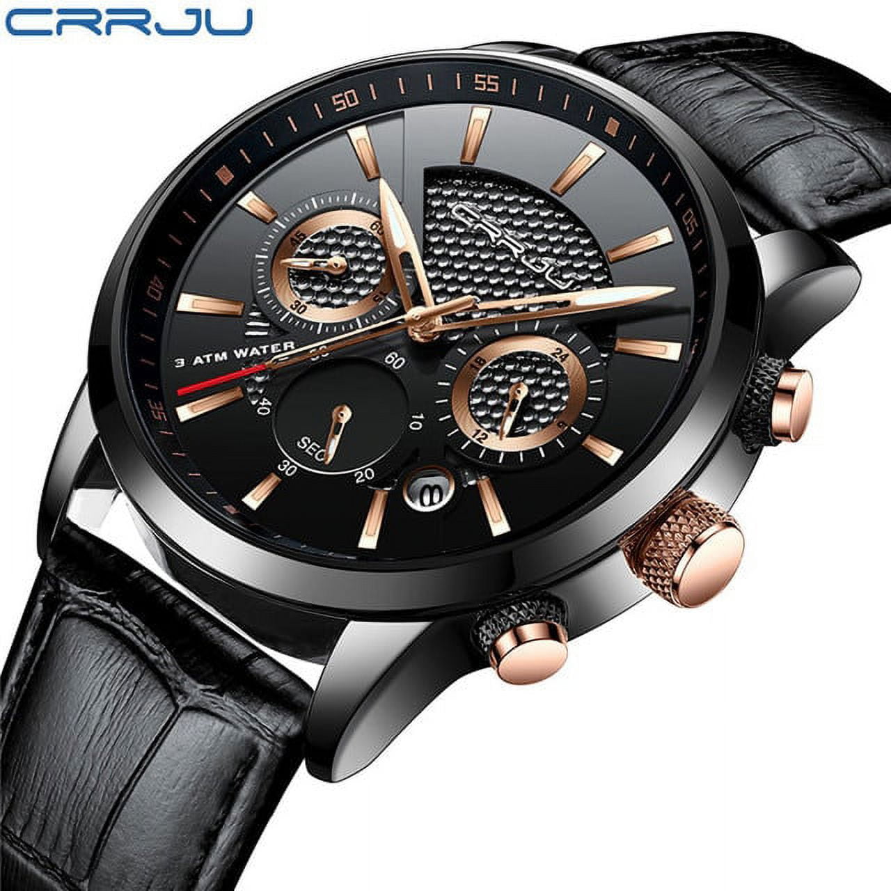 Crrju New Fashion Sport Quartz Watches Men Luxury Business Leather ...