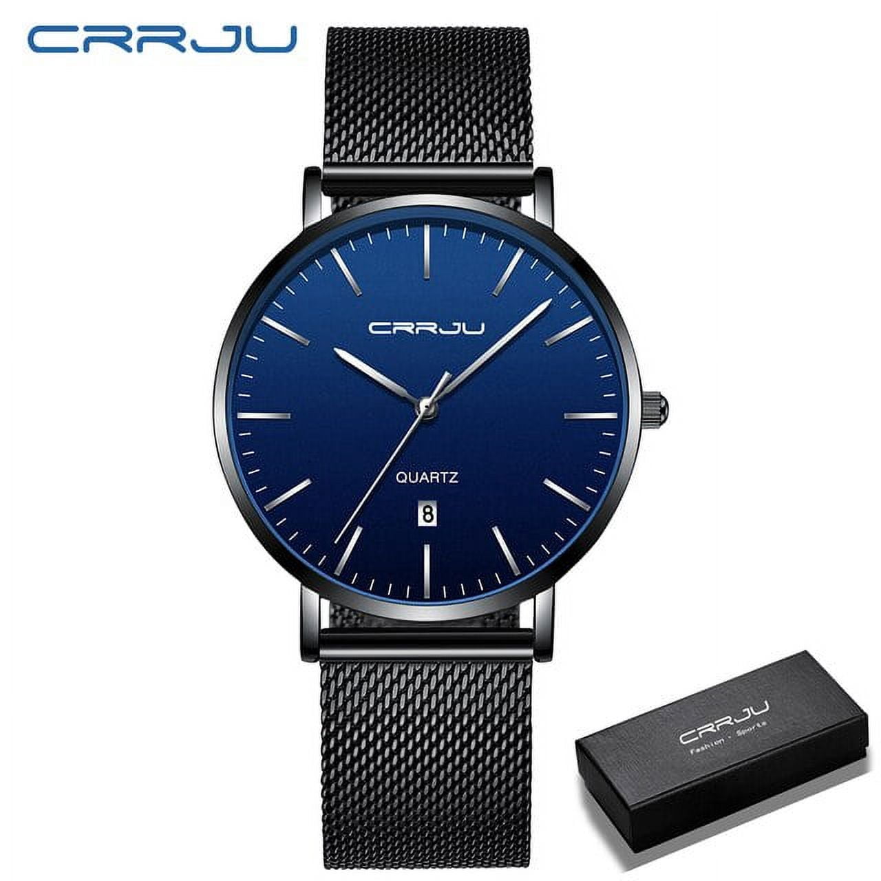 Crrju Watch Men Waterproof Fashion Luxury Business Quartz With Calendar ...