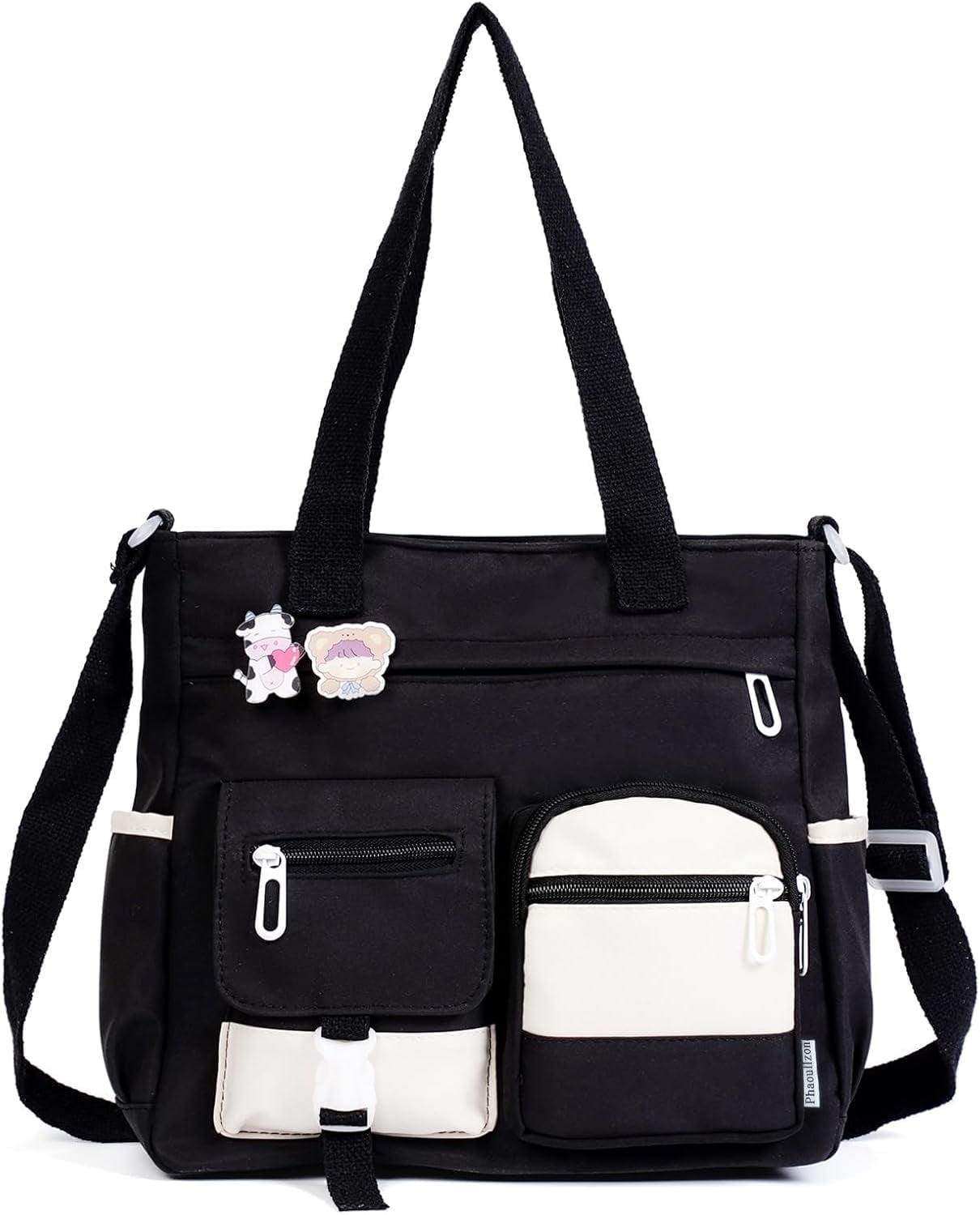 CrsSH Nylon Messenger Bag for School Cute Shoulder Tote Bag with ...
