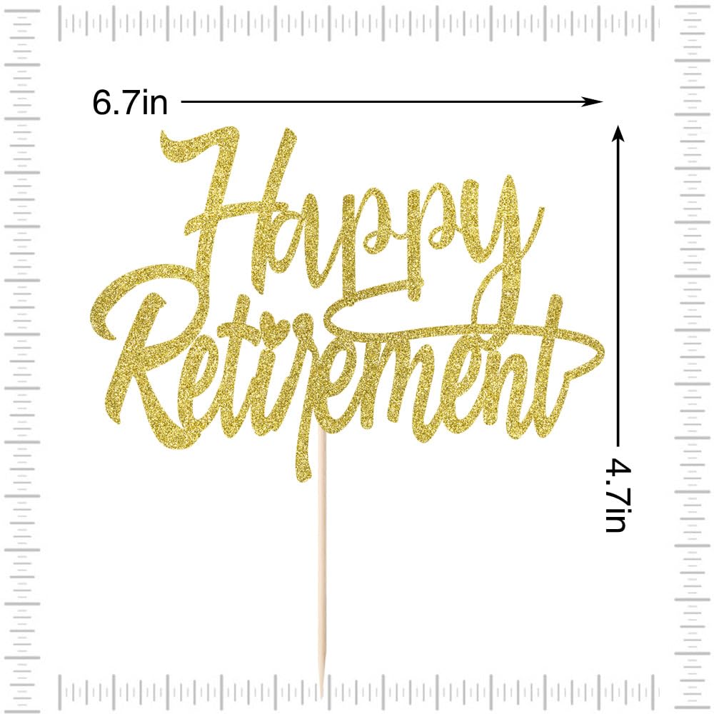 Crseniny Happy Retirement AJH3 Cake Topper,Glitter The Legend Has Retired Cake Decorations,for ...