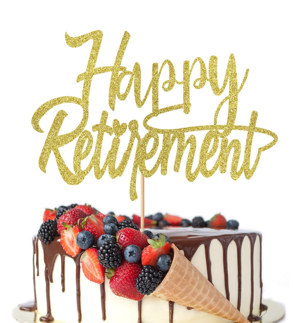 Crseniny Happy Retirement Cake Topper,Glitter The Legend Has Retired ...