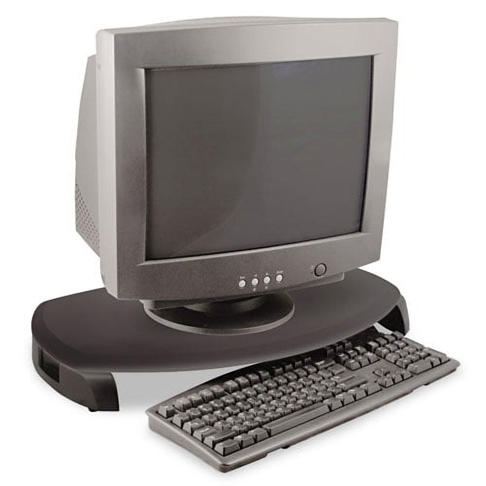 Crt/lcd Stand With Keyboard Storage, 23" X 13.25" X 3", Black, Supports ...