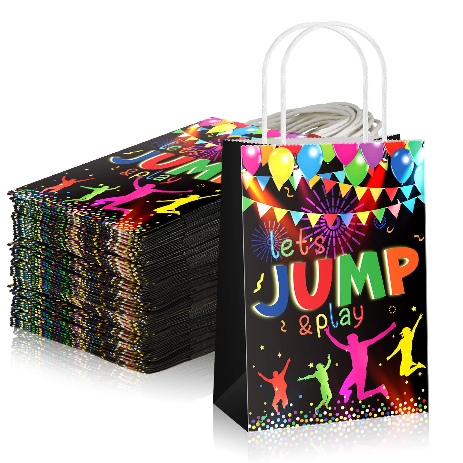Crtiin 32 Pieces Trampoline IFF17 Jump Goodie Bags Jumping Theme Party ...