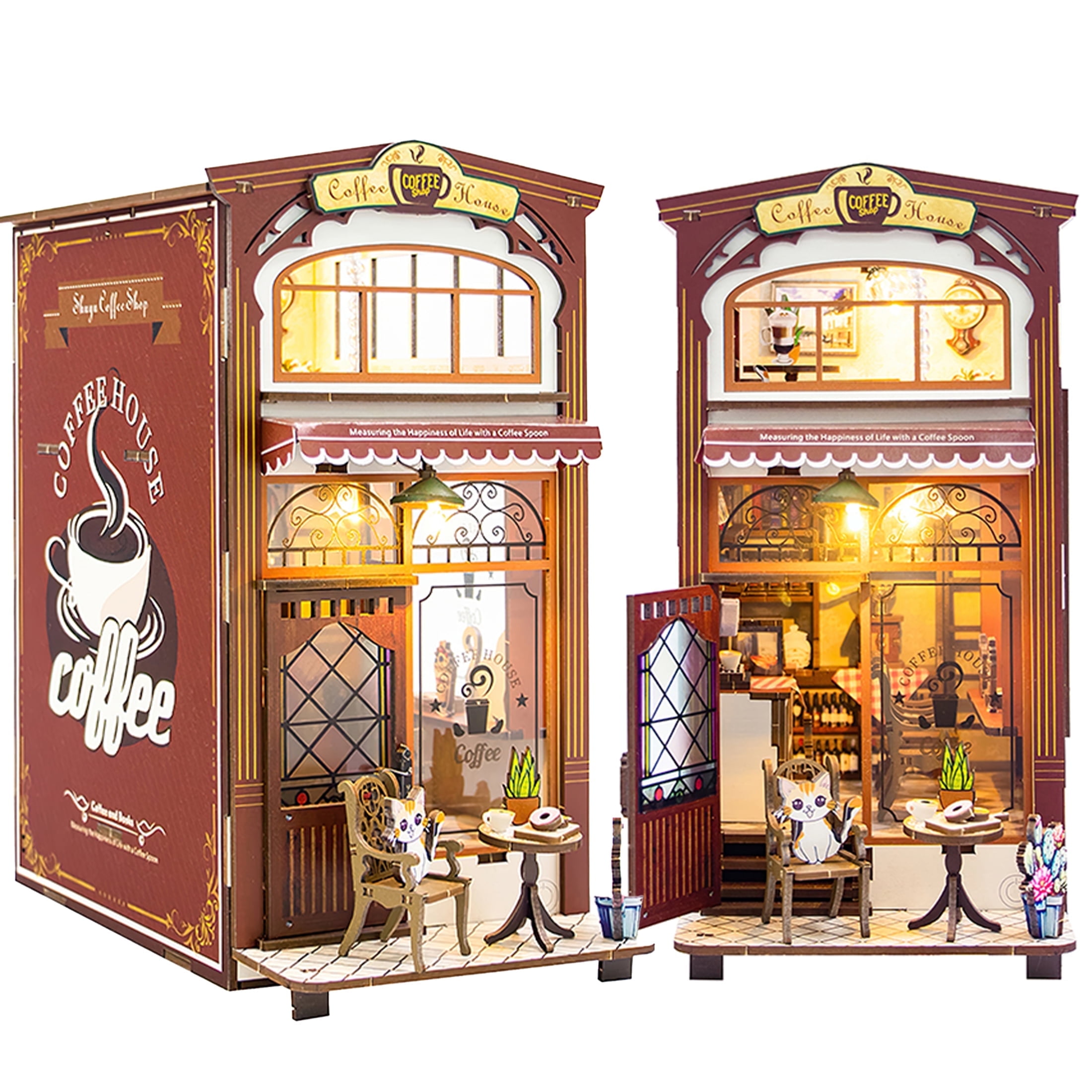 Crtynell DIY Miniature Dollhouse Kit, Book Nook Kit DIY Miniature House ...